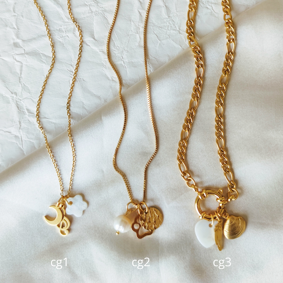 Colar Mix & Match personalizado, de aço inoxidável, dourado - My Golden ...