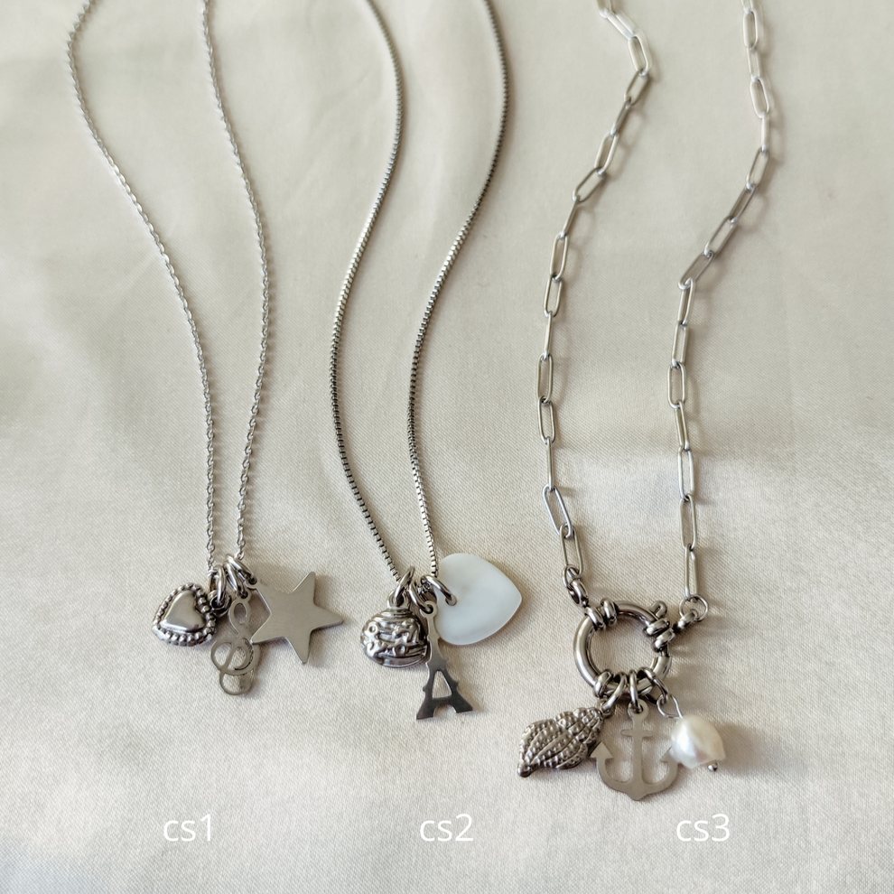 Colar Mix & Match personalizado, de aço inox prateado - My Golden Girl